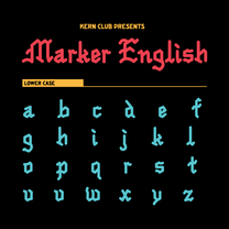 Marker English Font – Kern Club